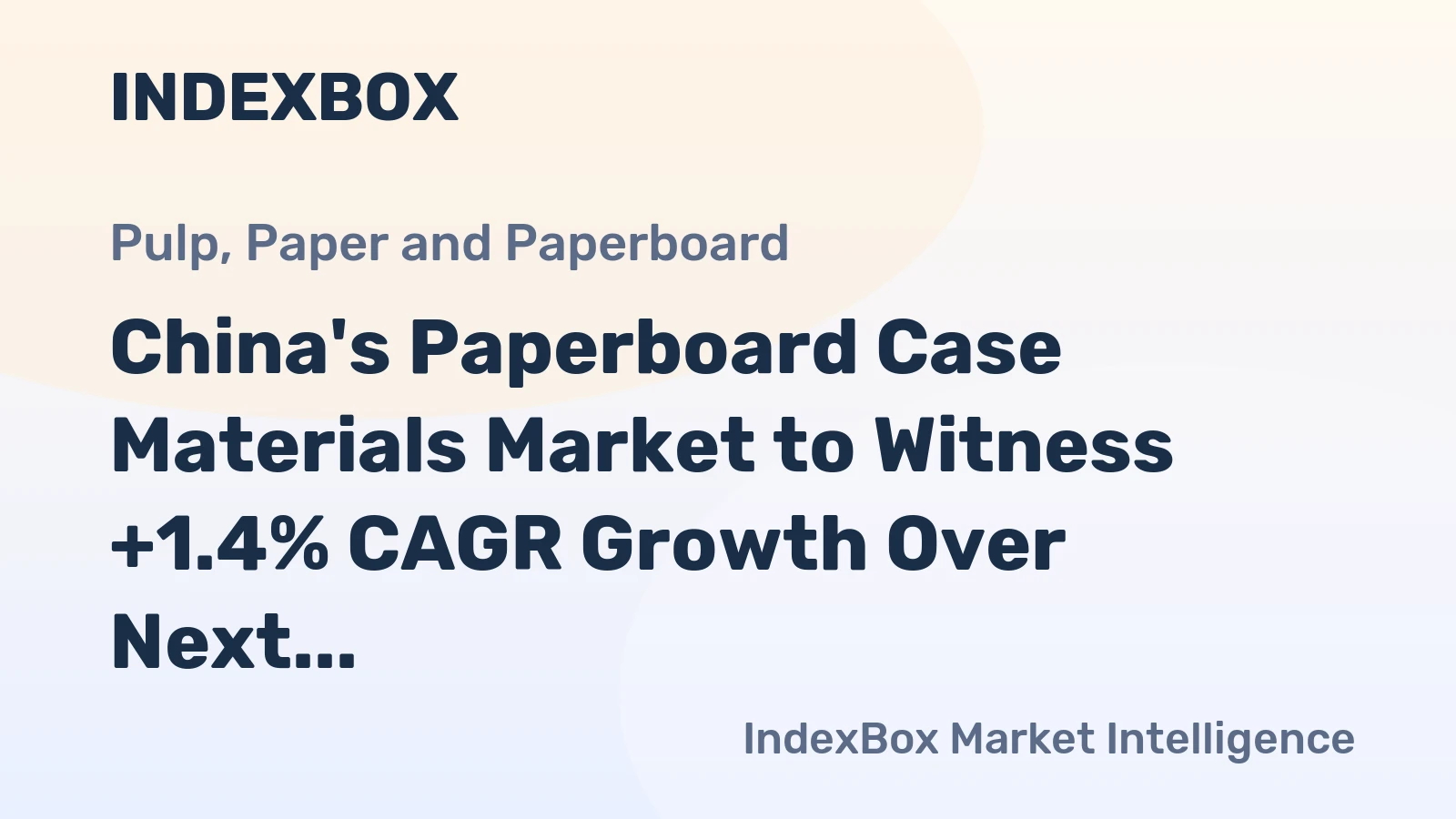 China's Paperboard Case Materials Market to Witness +1.4% CAGR Growth Over Next Decade