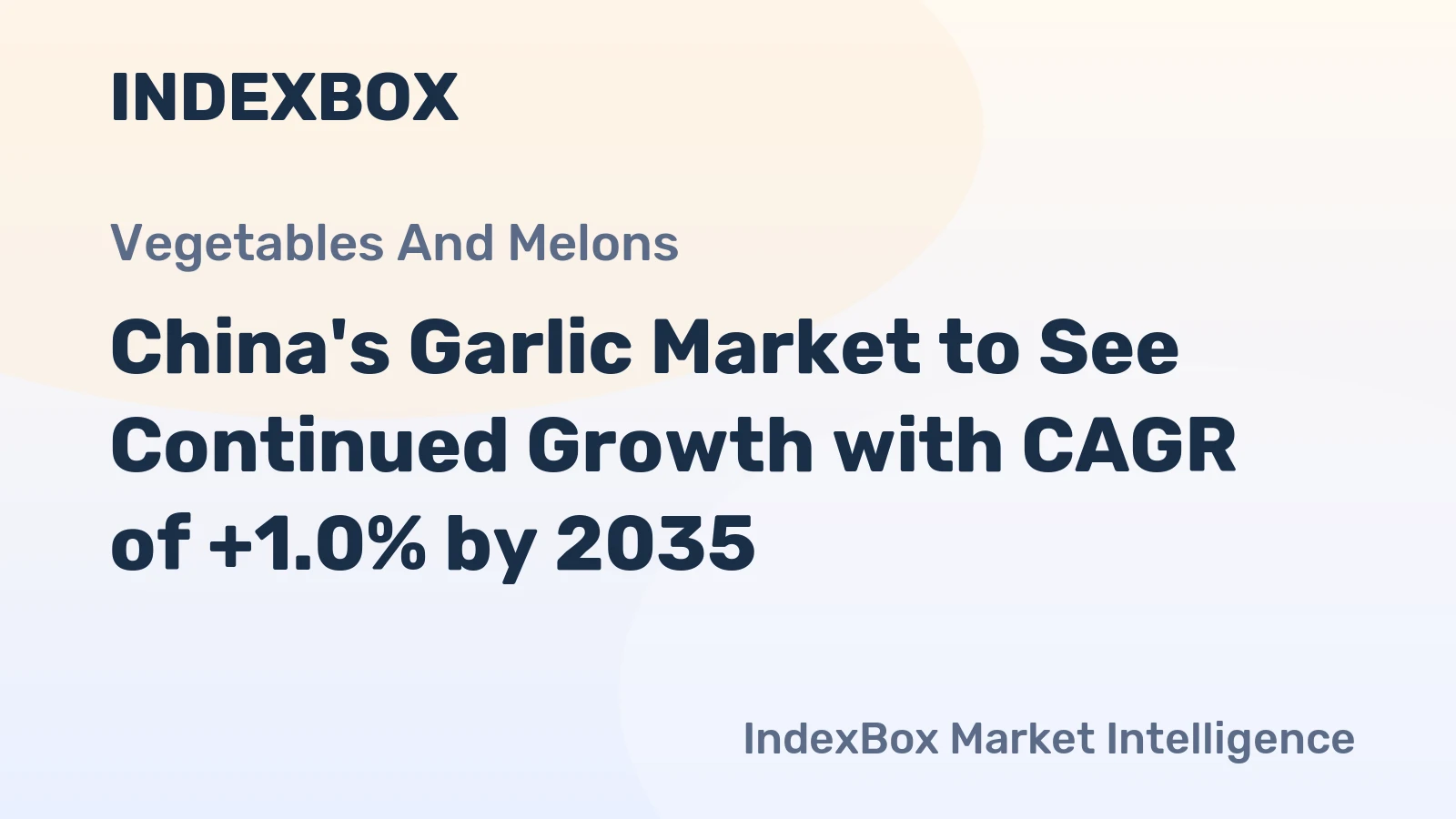 China's Garlic Market to See Continued Growth with CAGR of +1.0% by 2035