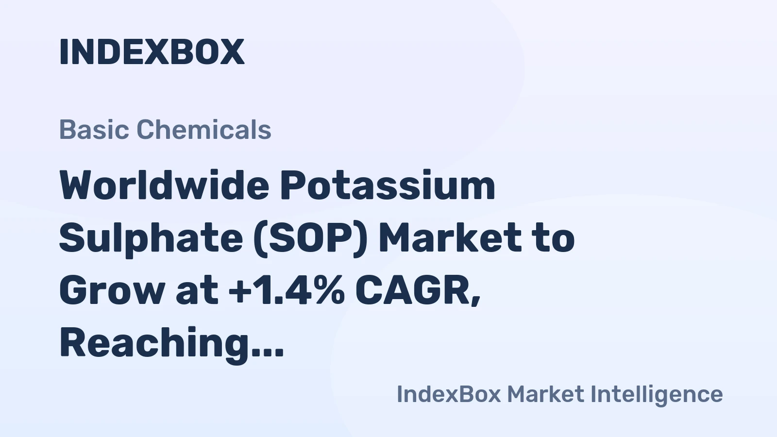Worldwide Potassium Sulphate (SOP) Market to Grow at +1.4% CAGR, Reaching 3.3M Tons by 2035