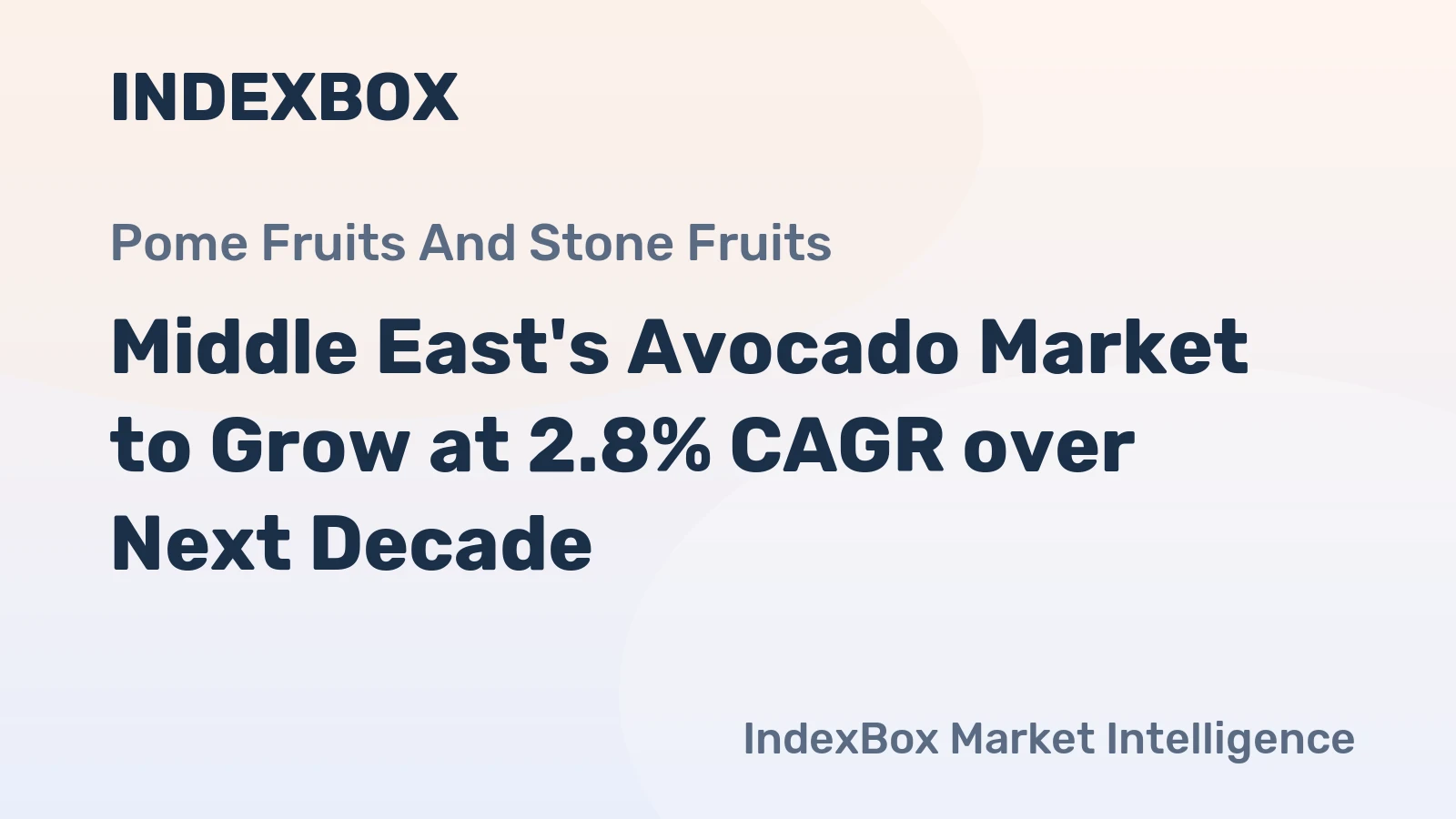 Middle East's Avocado Market to Grow at 2.8% CAGR over Next Decade