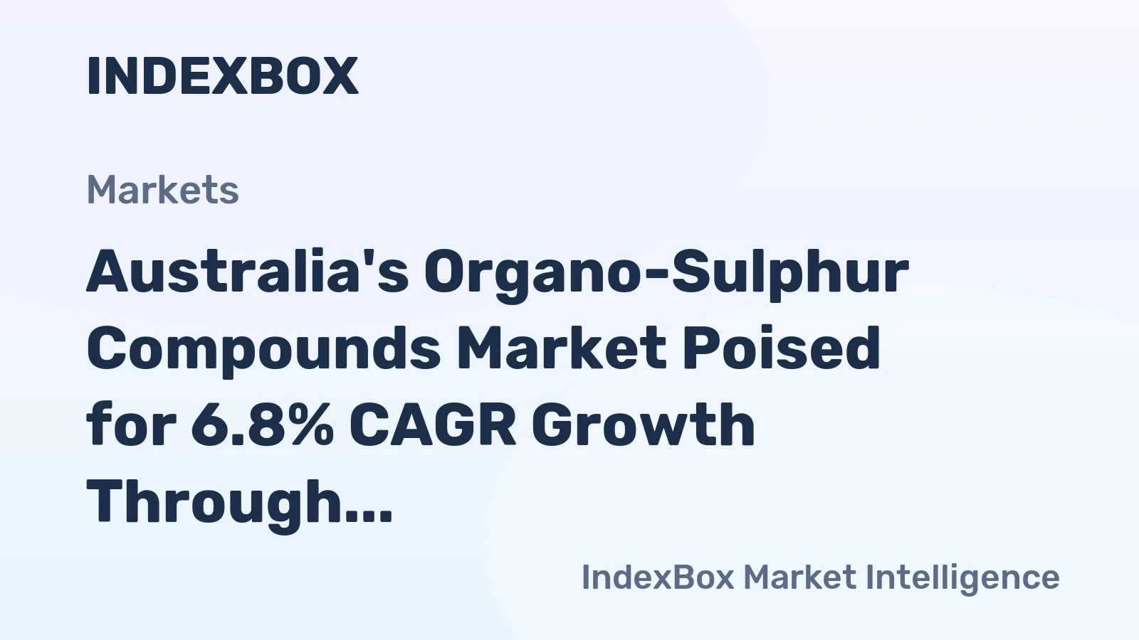 Australia's Organo-Sulphur Compounds Market Poised for 6.8% CAGR Growth Through 2035