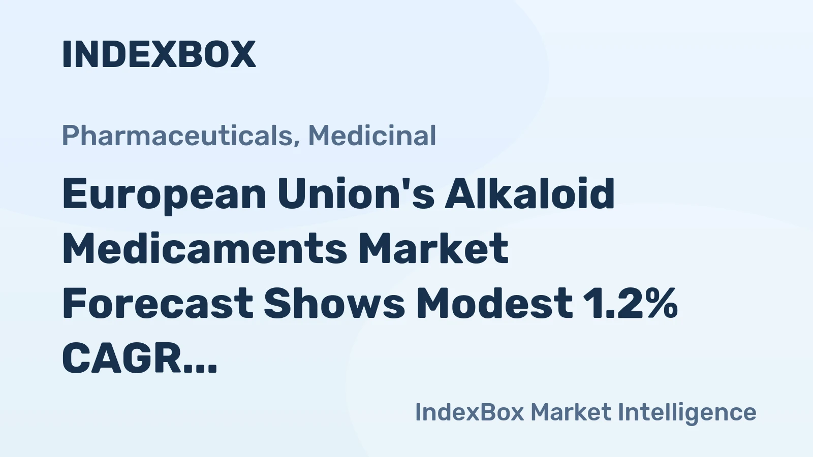 European Union's Alkaloid Medicaments Market Forecast Shows Modest 1.2% CAGR Growth Through 2035
