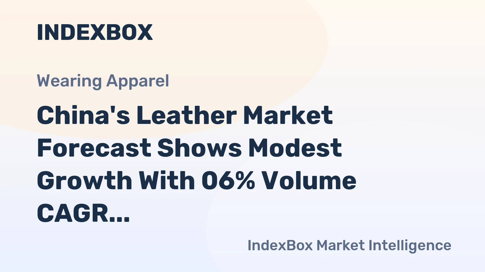 China's Leather Market Forecast Shows Modest Growth With 06% Volume CAGR Through 2035