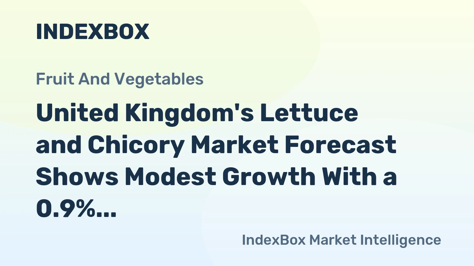 United Kingdom's Lettuce and Chicory Market Forecast Shows Modest Growth With a 0.9% CAGR in Value