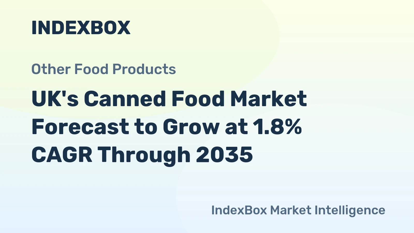 UK's Canned Food Market Forecast to Grow at 1.8% CAGR Through 2035