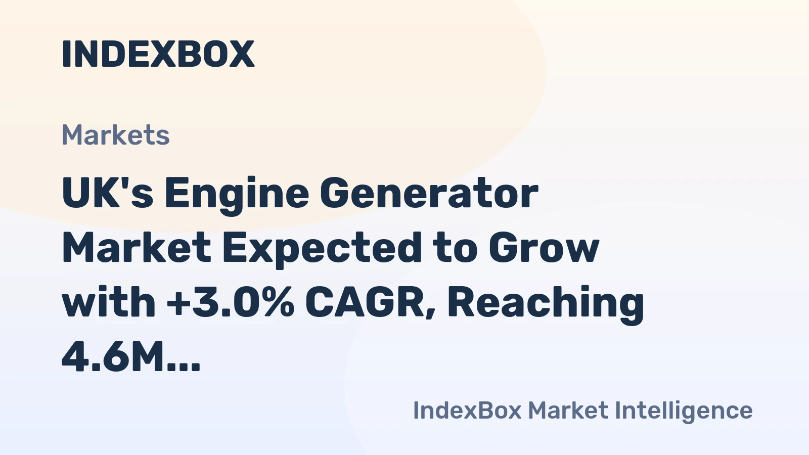 UK's Engine Generator Market Expected to Grow with +3.0% CAGR, Reaching 4.6M Units and $317M Value by 2035