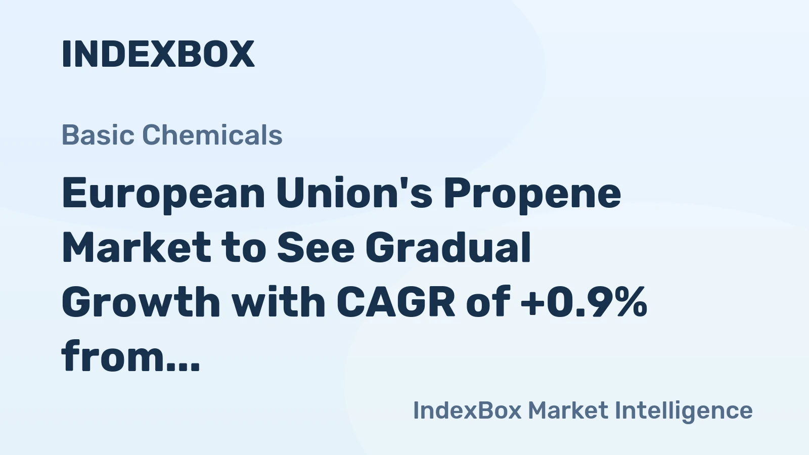 European Union's Propene Market to See Gradual Growth with CAGR of +0.9% from 2024 to 2035