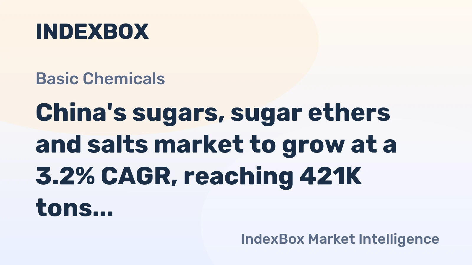 China's sugars, sugar ethers and salts market to grow at a 3.2% CAGR, reaching 421K tons by 2035, driven by sustained demand.