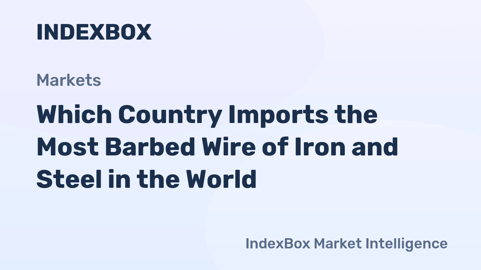 Which Country Imports the Most Barbed Wire of Iron and Steel in the World?