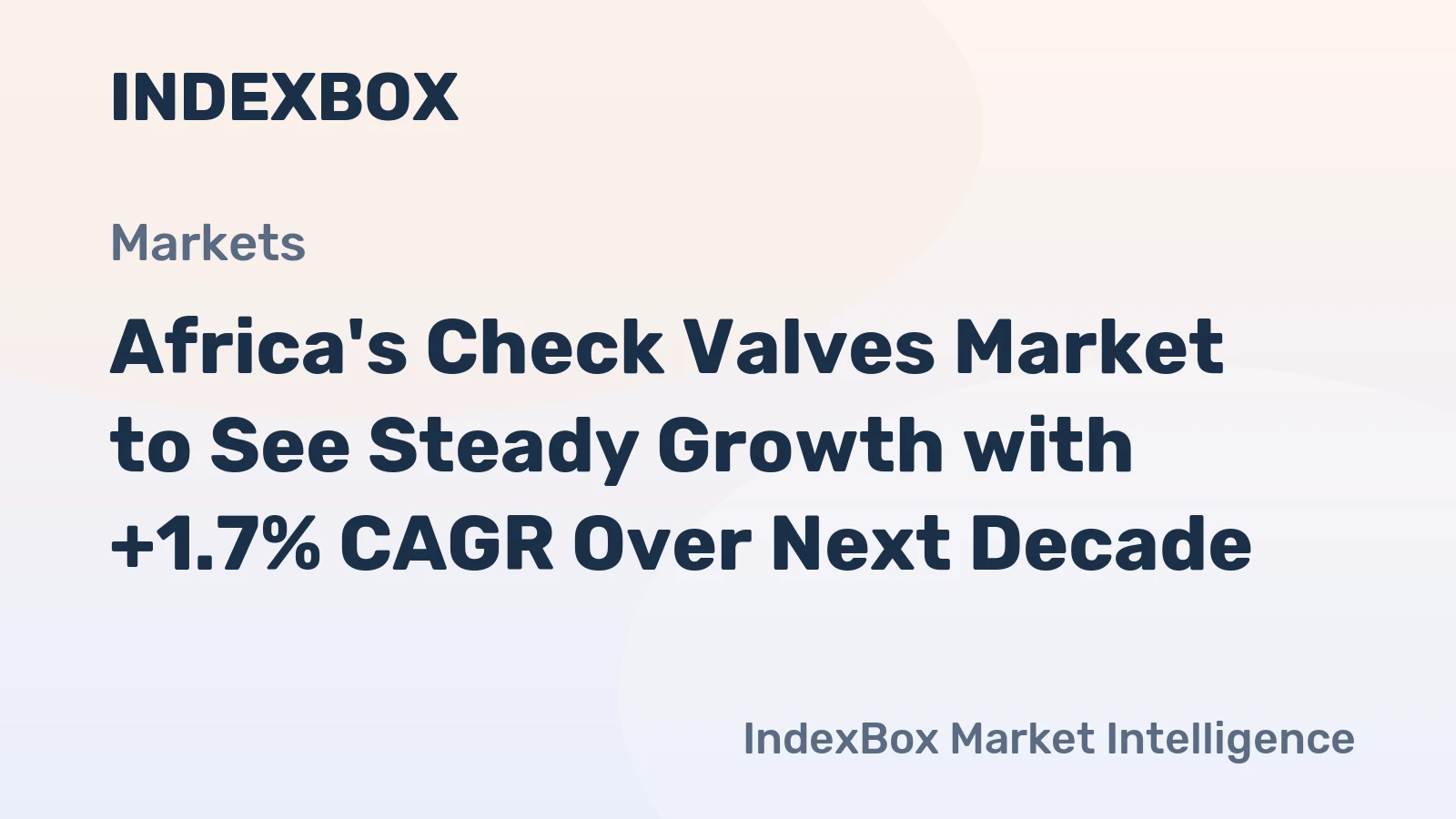 Africa's Check Valves Market to See Steady Growth with +1.7% CAGR Over Next Decade