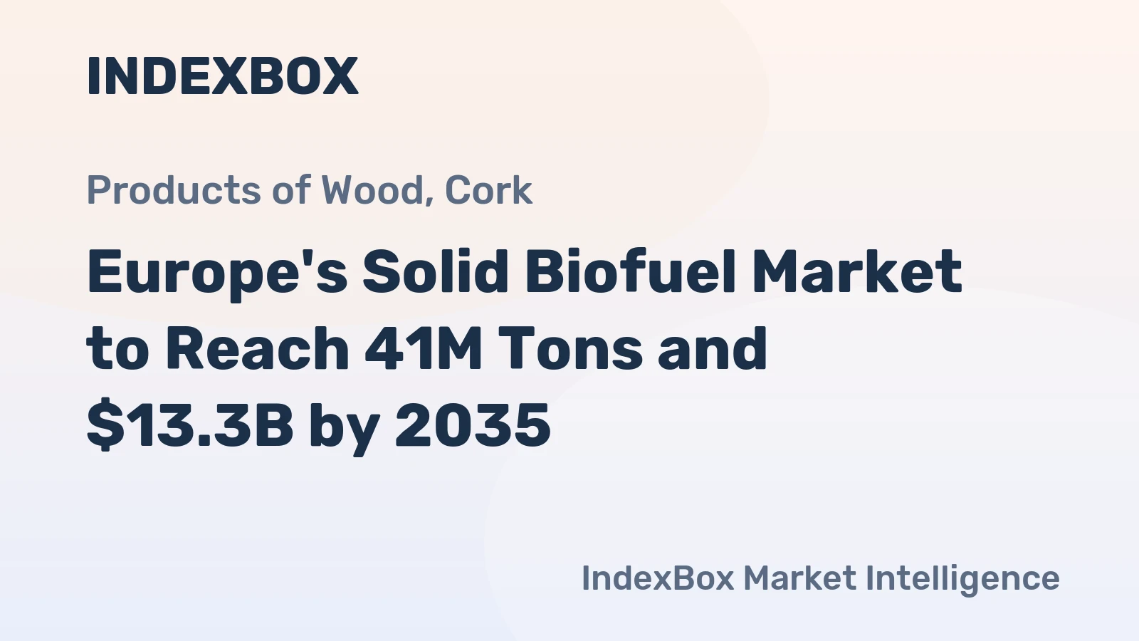 Europe's Solid Biofuel Market to Reach 41M Tons and $13.3B by 2035