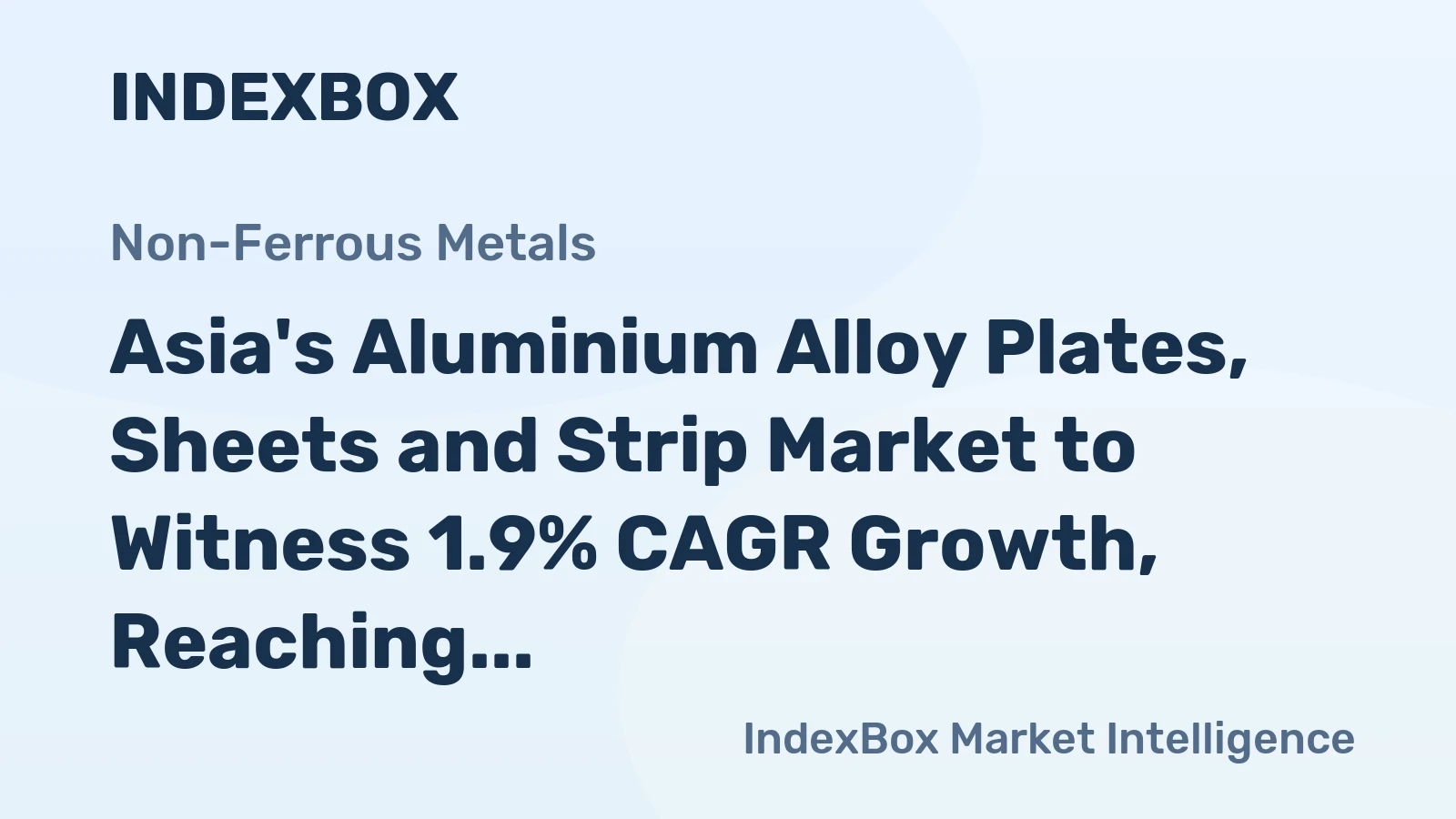 Asia's Aluminium Alloy Plates, Sheets and Strip Market to Witness 1.9% CAGR Growth, Reaching $60.9B by 2035