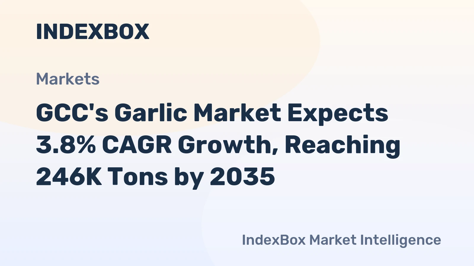 GCC's Garlic Market Expects 3.8% CAGR Growth, Reaching 246K Tons by 2035
