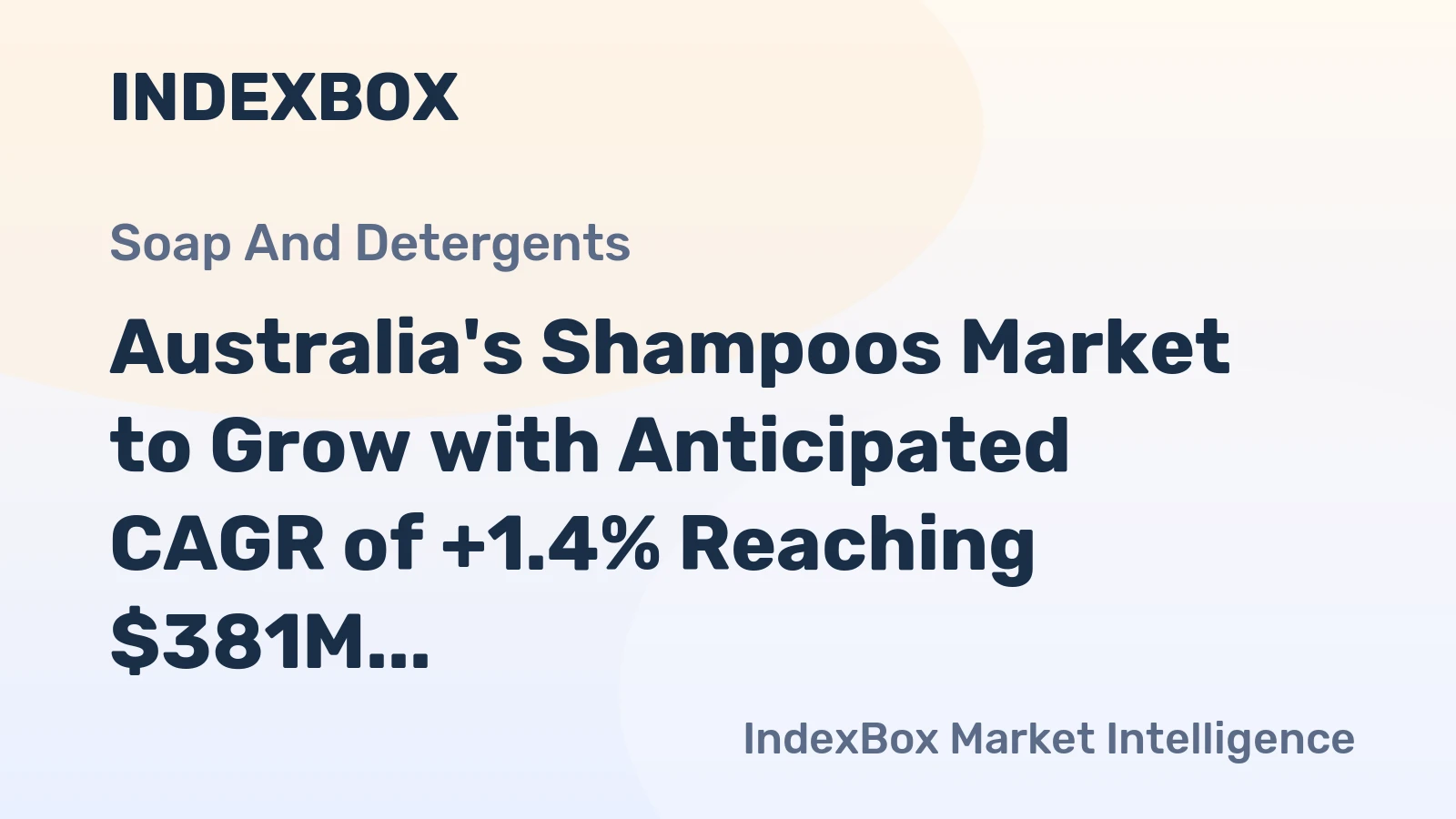 Australia's Shampoos Market to Grow with Anticipated CAGR of +1.4% Reaching $381M by 2035