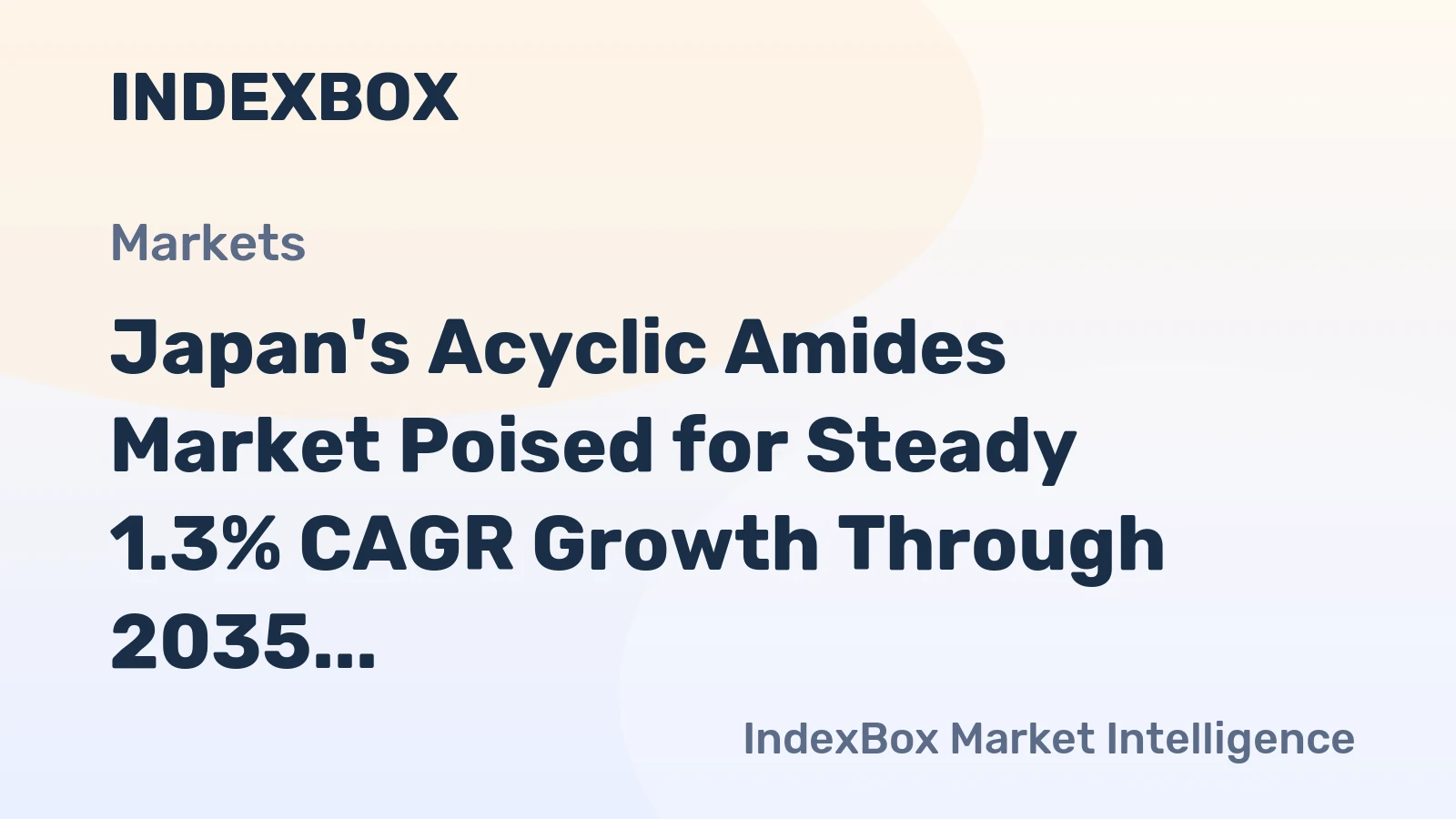 Japan's Acyclic Amides Market Poised for Steady 1.3% CAGR Growth Through 2035