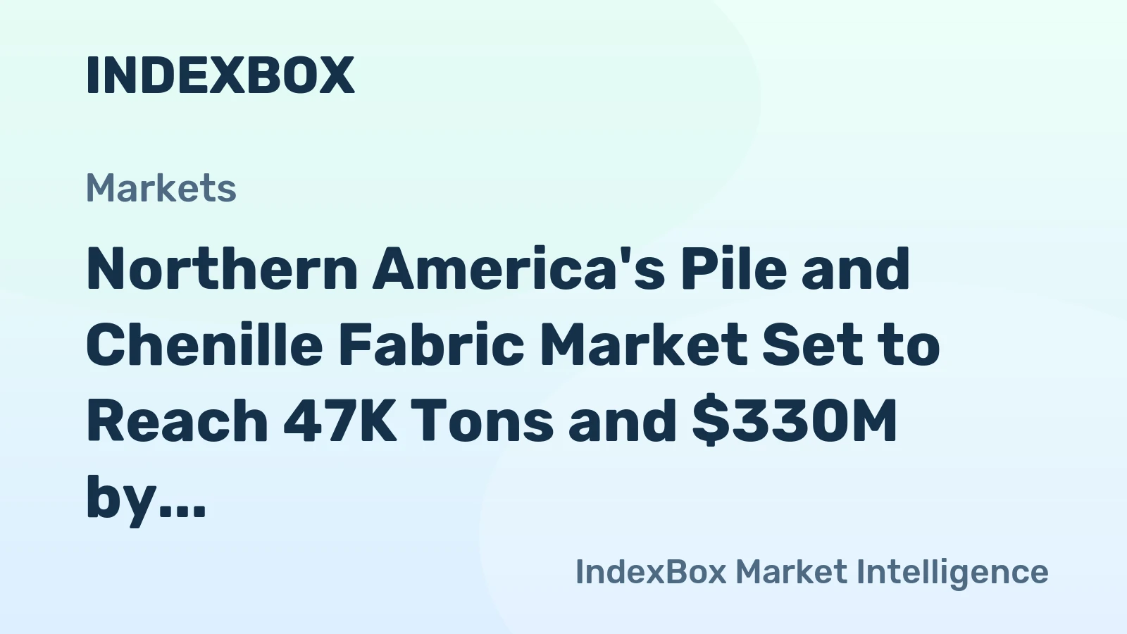 Northern America's Pile and Chenille Fabric Market Set to Reach 47K Tons and $330M by 2035