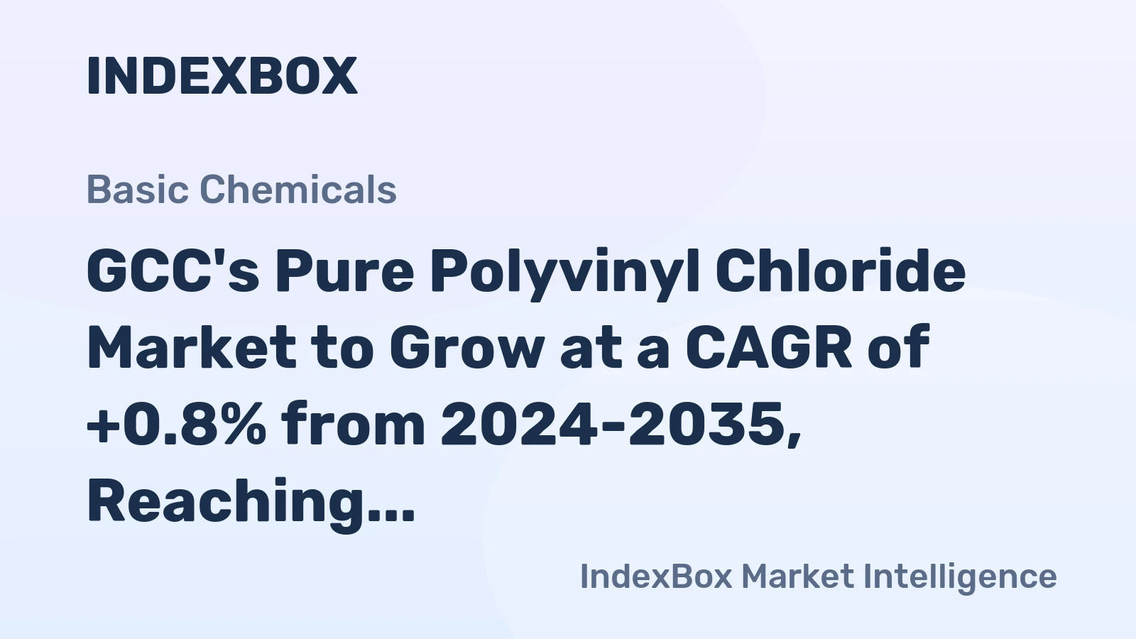 GCC's Pure Polyvinyl Chloride Market to Grow at a CAGR of +0.8% from 2024-2035, Reaching 894K Tons
