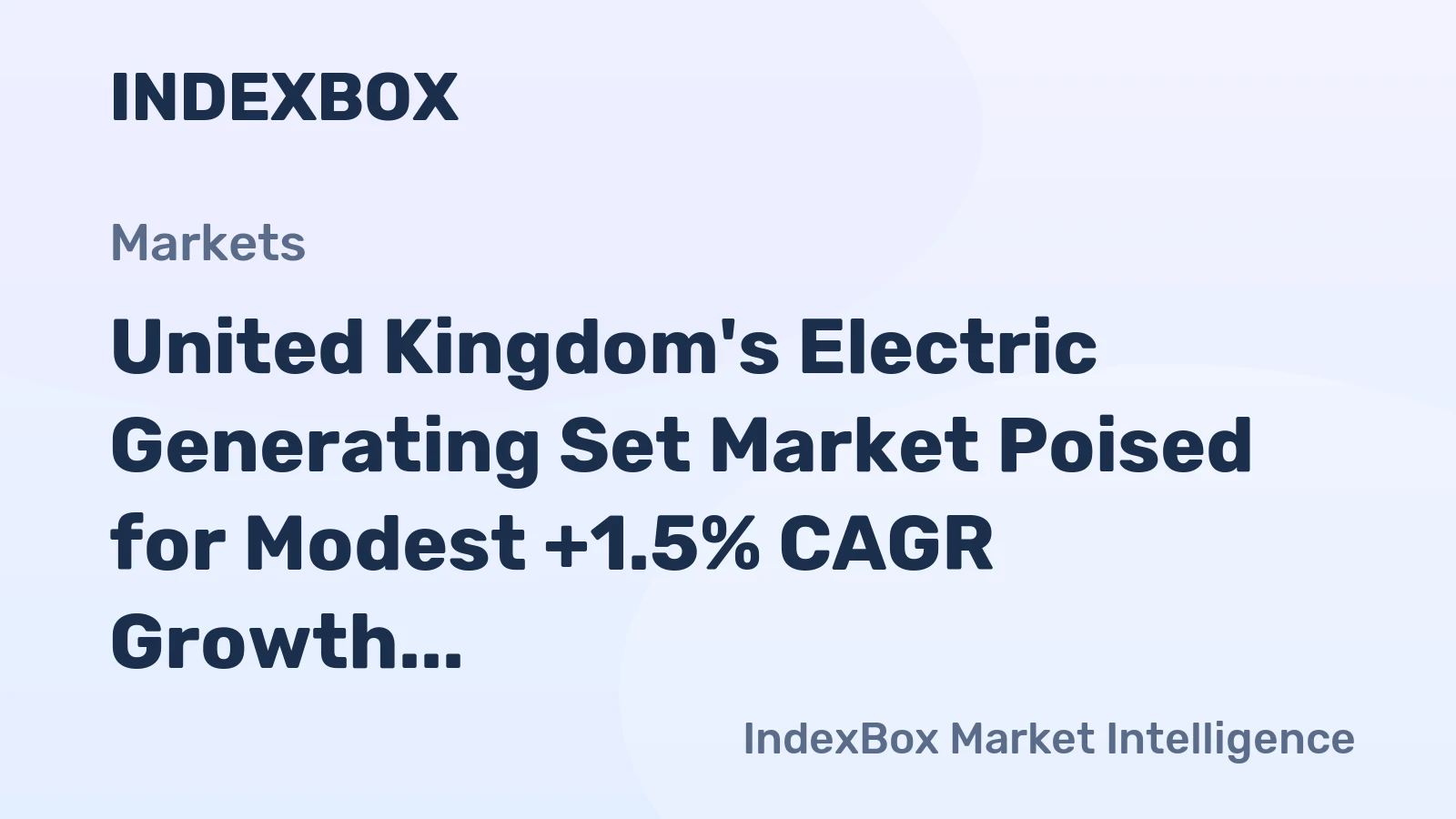 United Kingdom's Electric Generating Set Market Poised for Modest +1.5% CAGR Growth Through 2035