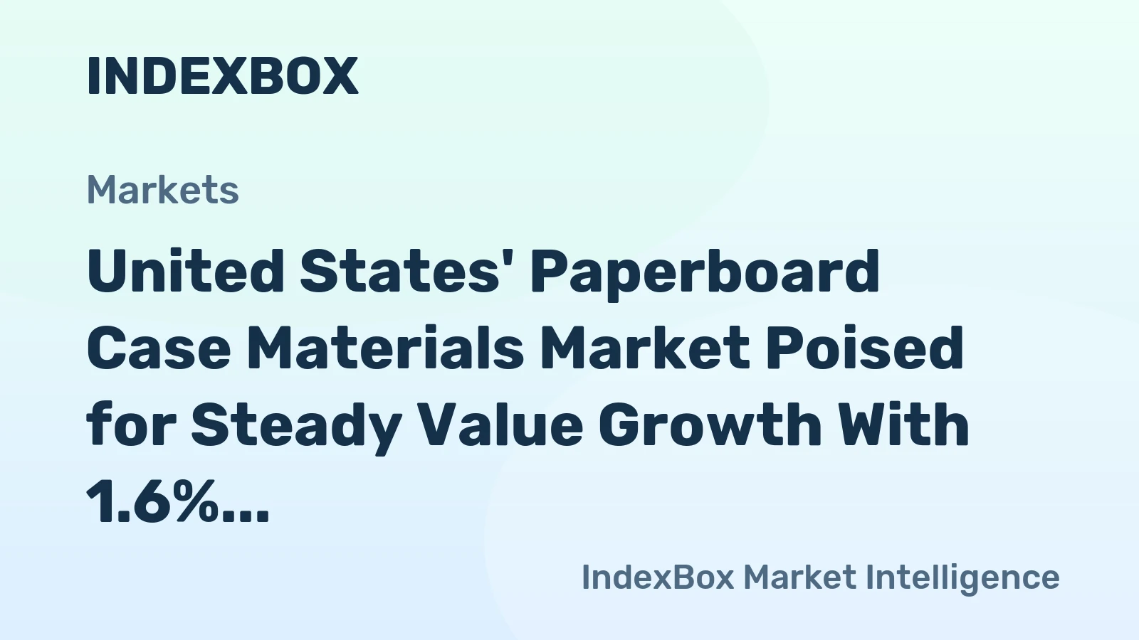United States' Paperboard Case Materials Market Poised for Steady Value Growth With 1.6% CAGR Through 2035