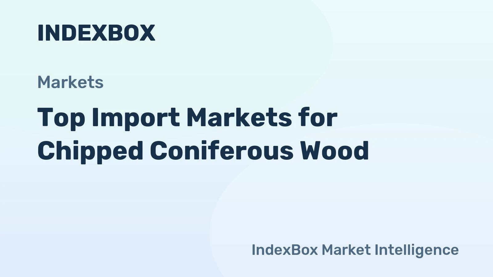 Top Import Markets for Chipped Coniferous Wood