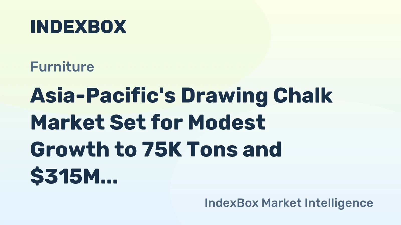 Asia-Pacific's Drawing Chalk Market Set for Modest Growth to 75K Tons and $315M by 2035