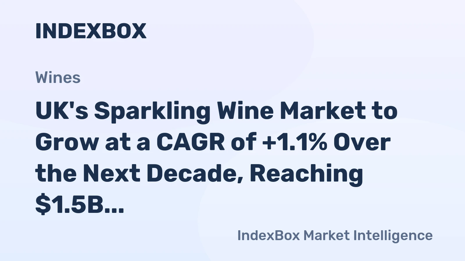 UK's Sparkling Wine Market to Grow at a CAGR of +1.1% Over the Next Decade, Reaching $1.5B by 2035