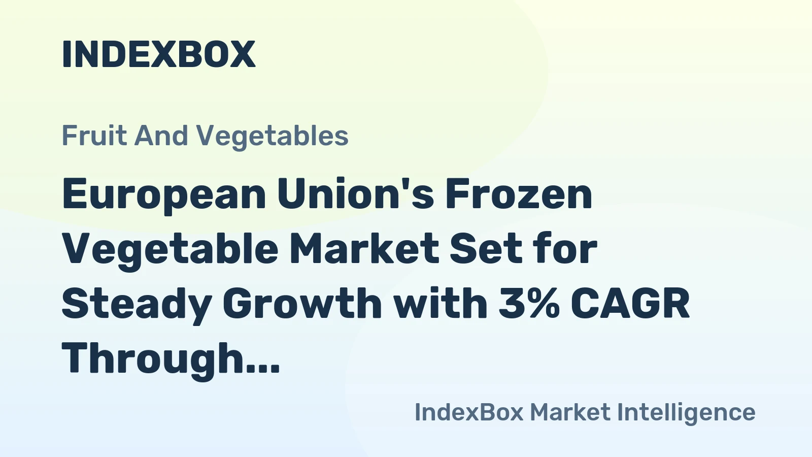 European Union's Frozen Vegetable Market Set for Steady Growth with 3% CAGR Through 2035