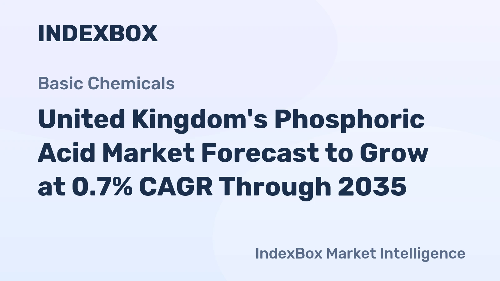 United Kingdom's Phosphoric Acid Market Forecast to Grow at 0.7% CAGR Through 2035
