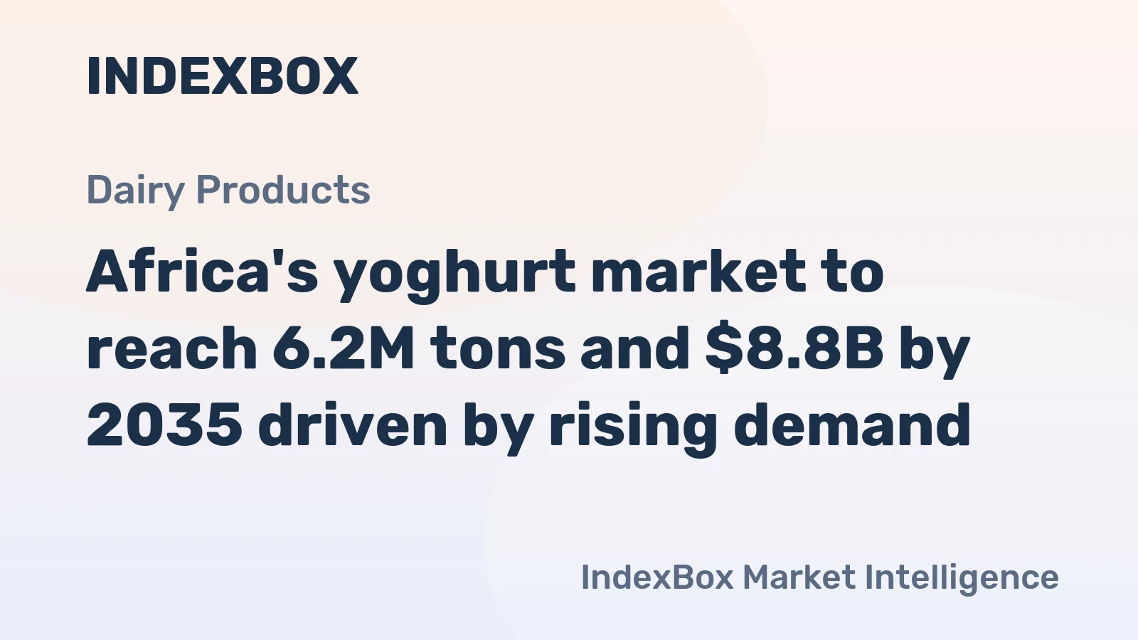 Africa's yoghurt market to reach 6.2M tons and $8.8B by 2035 driven by rising demand