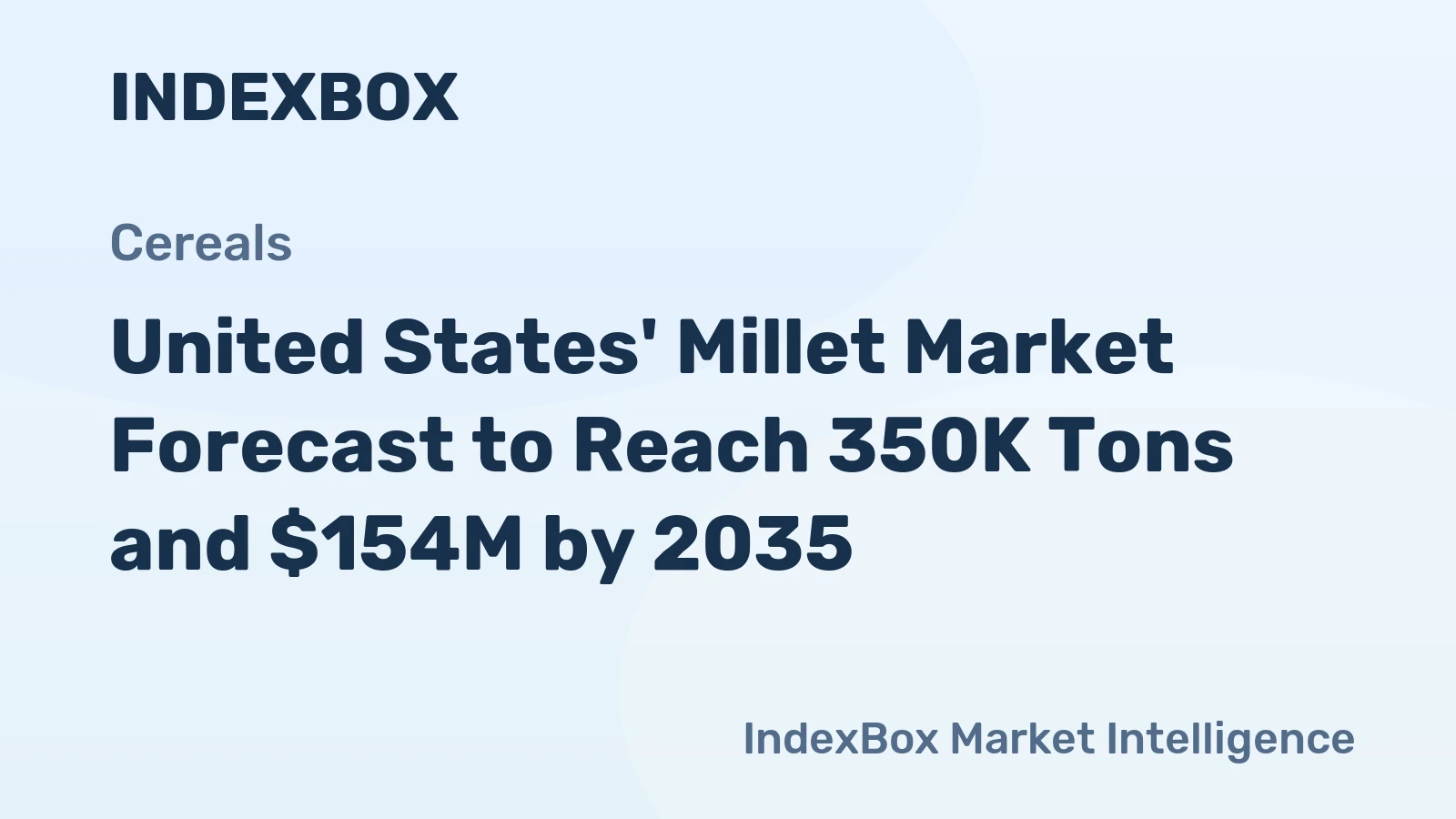 United States' Millet Market Forecast to Reach 350K Tons and $154M by 2035
