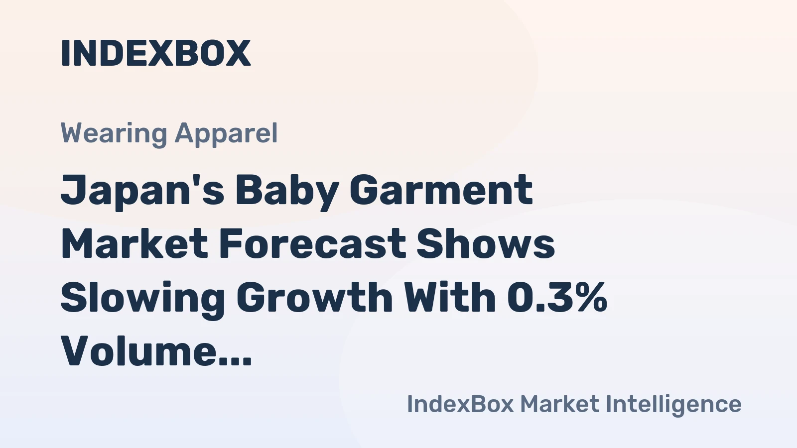 Japan's Baby Garment Market Forecast Shows Slowing Growth With 0.3% Volume CAGR to 2035