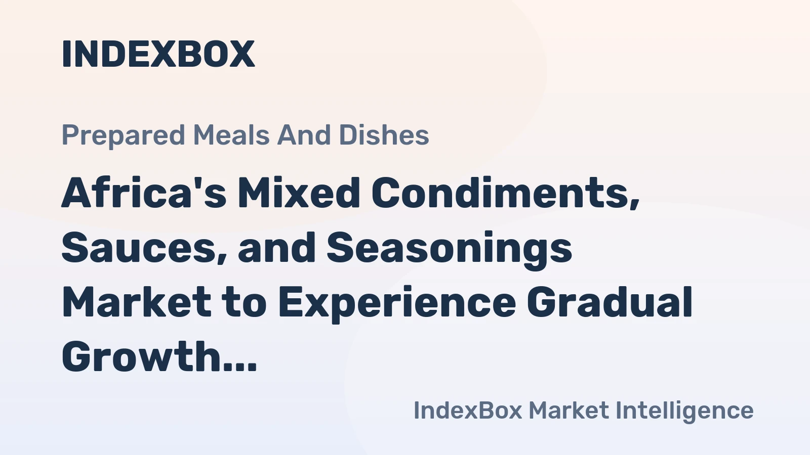 Africa's Mixed Condiments, Sauces, and Seasonings Market to Experience Gradual Growth with CAGR of +0.8% from 2024 to 2035