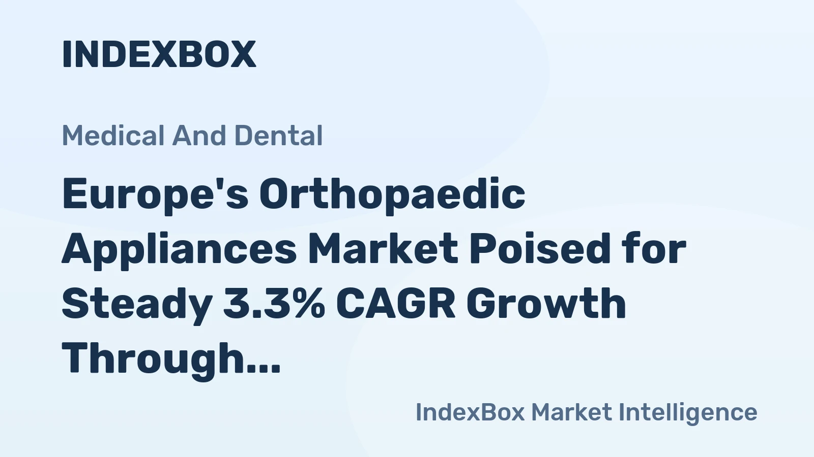 Europe's Orthopaedic Appliances Market Poised for Steady 3.3% CAGR Growth Through 2035