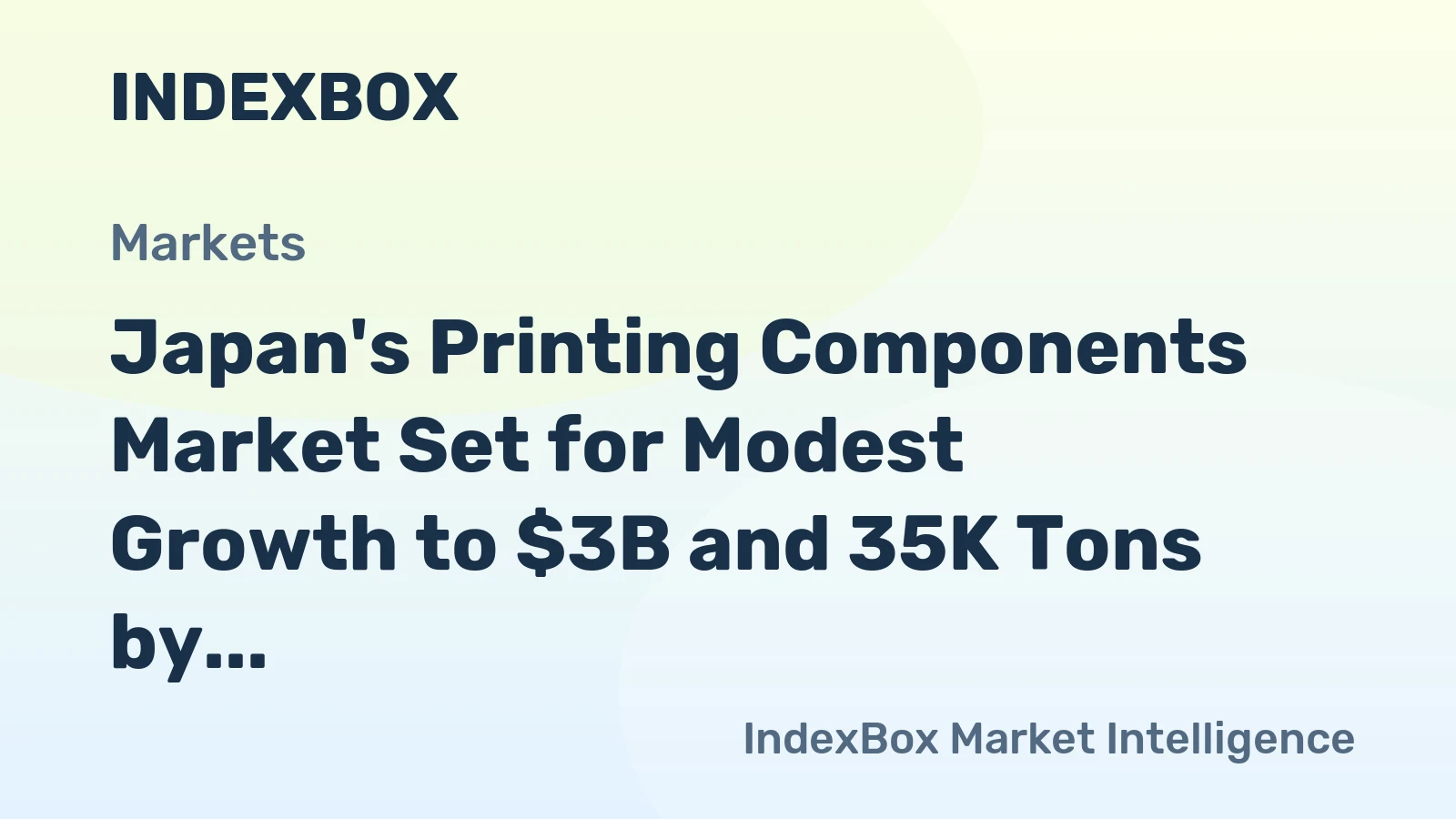 Japan's Printing Components Market Set for Modest Growth to $3B and 35K Tons by 2035