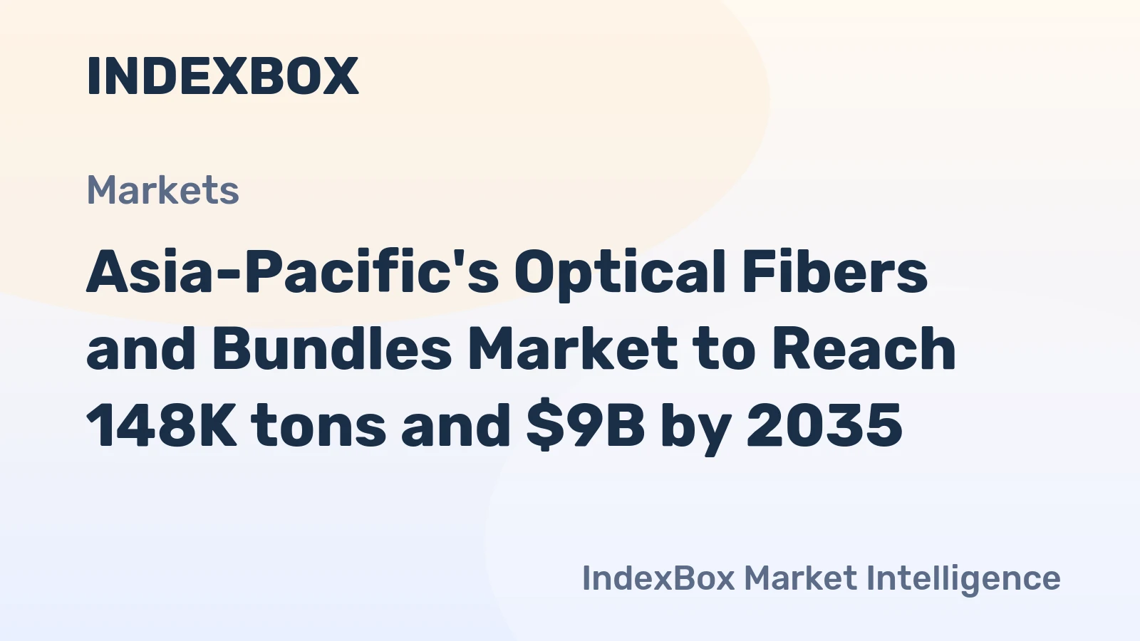 Asia-Pacific's Optical Fibers and Bundles Market to Reach 148K tons and $9B by 2035