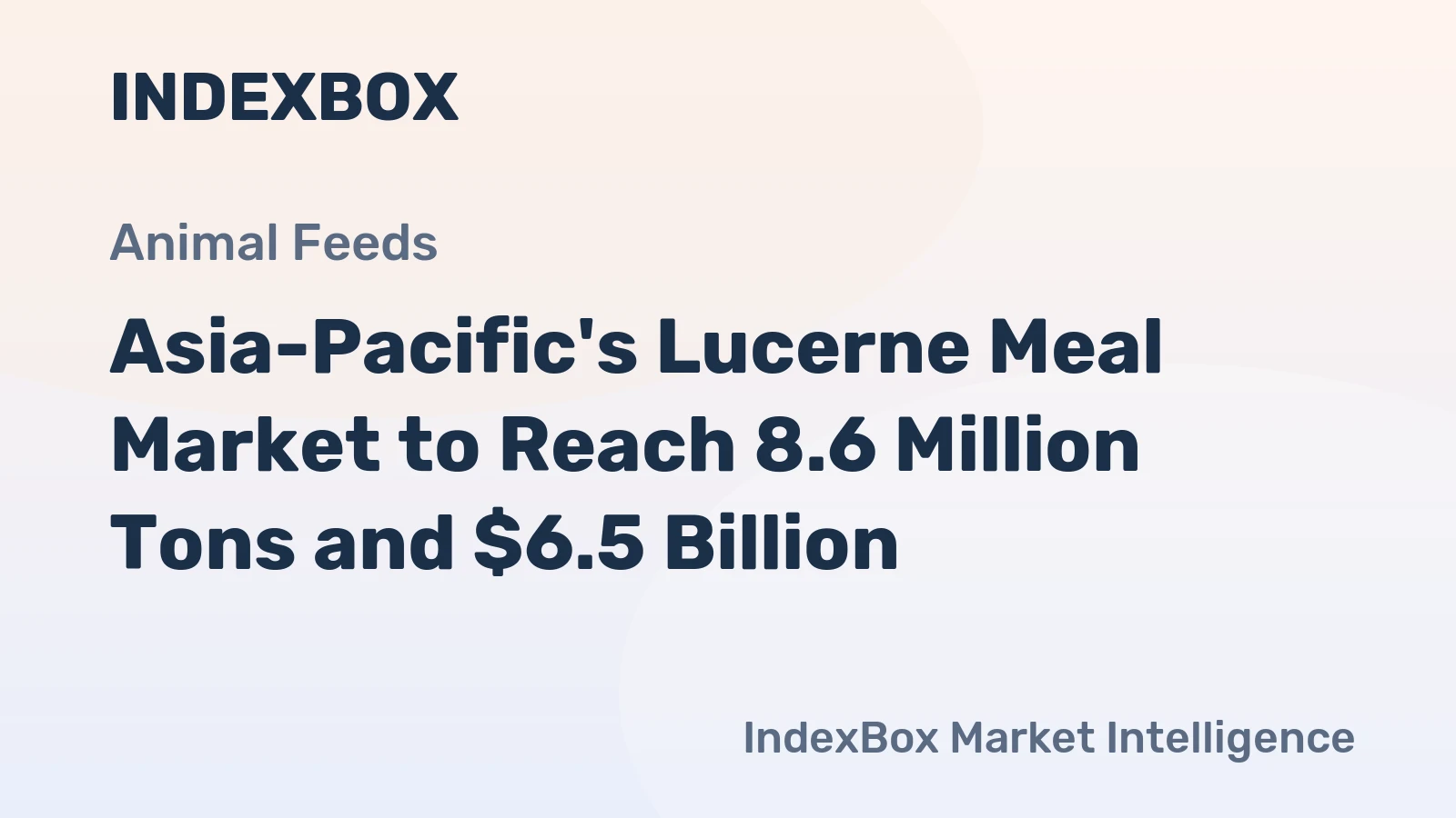 Asia-Pacific's Lucerne Meal Market to Reach 8.6 Million Tons and $6.5 Billion