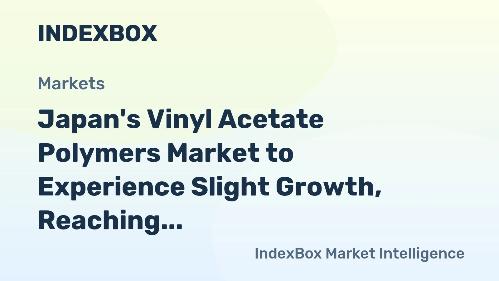 Japan's Vinyl Acetate Polymers Market to Experience Slight Growth, Reaching 204K tons by 2035