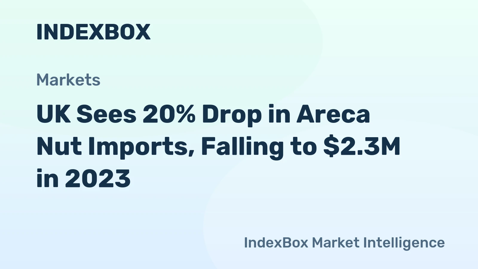 UK Sees 20% Drop in Areca Nut Imports, Falling to $2.3M in 2023