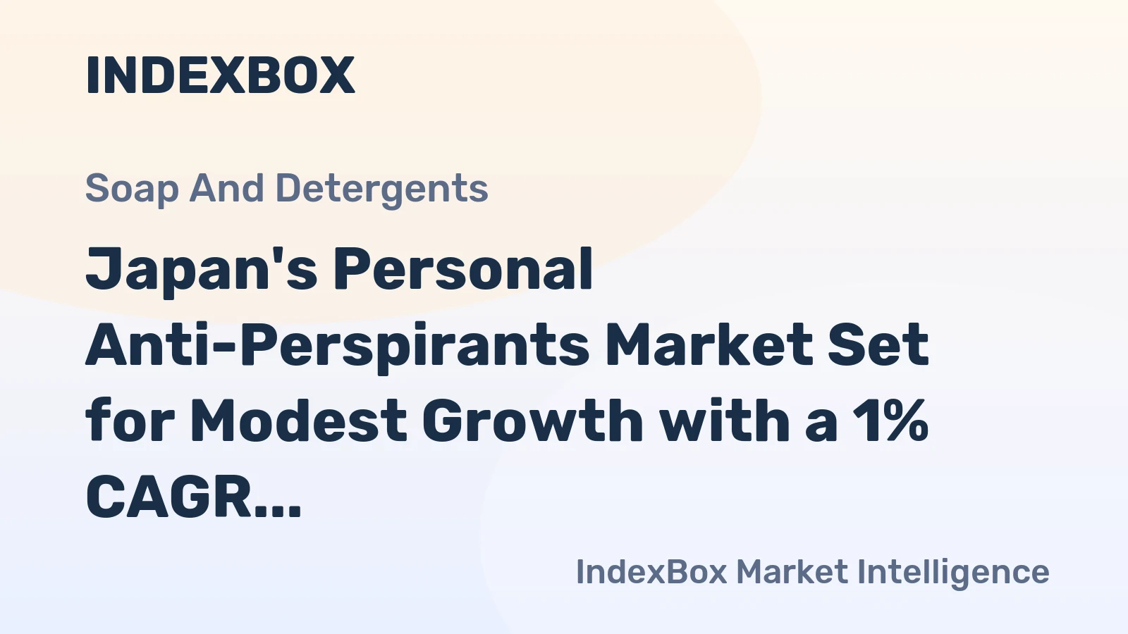 Japan's Personal Anti-Perspirants Market Set for Modest Growth with a 1% CAGR in Value