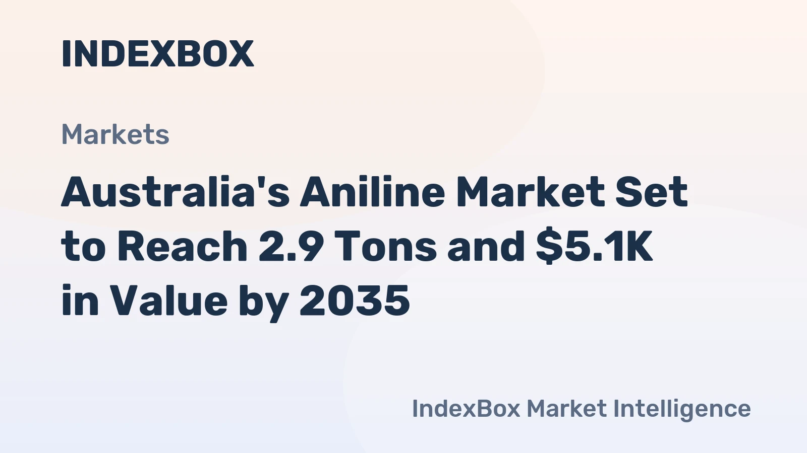 Australia's Aniline Market Set to Reach 2.9 Tons and $5.1K in Value by 2035