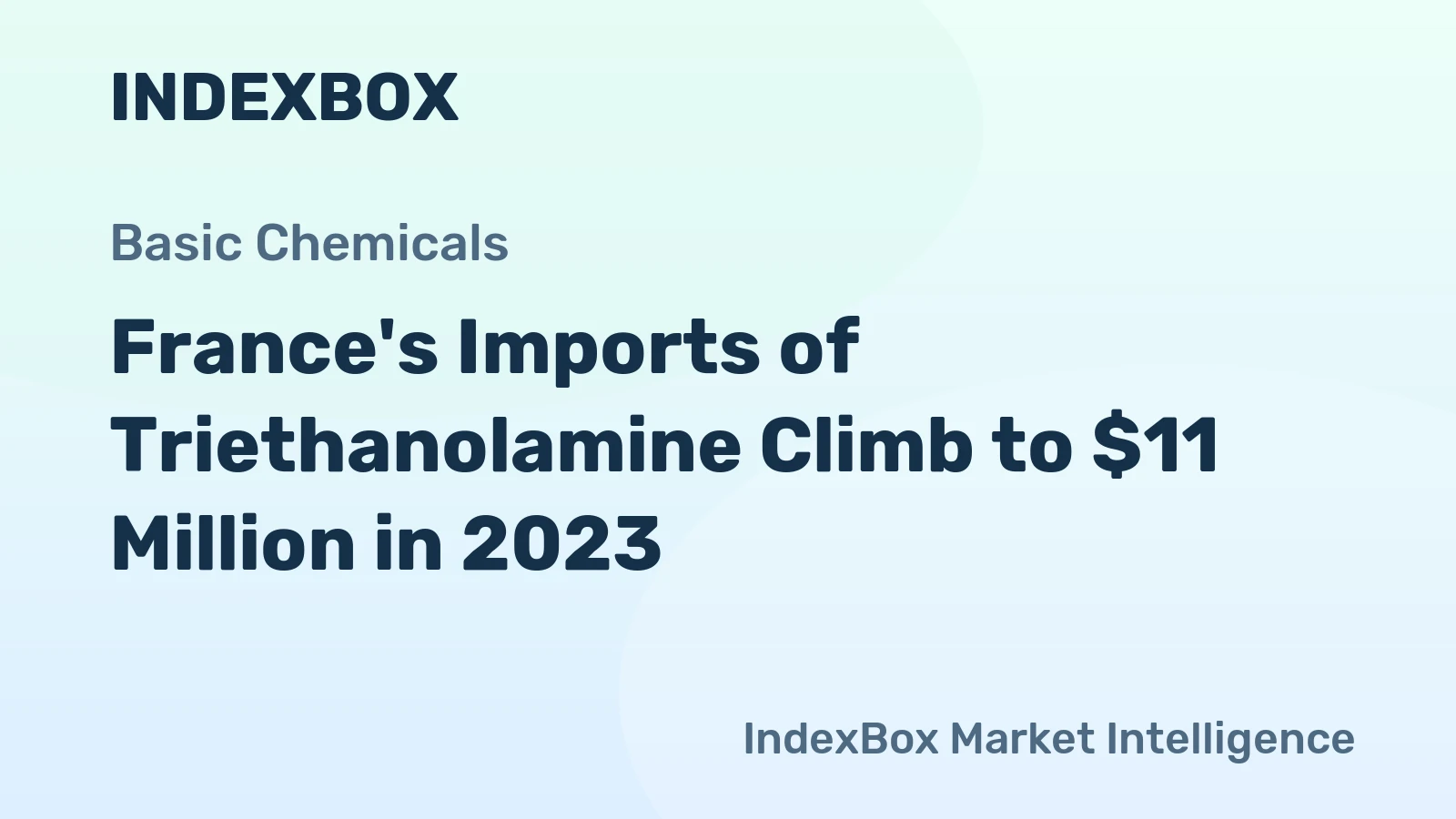 France's Imports of Triethanolamine Climb to $11 Million in 2023