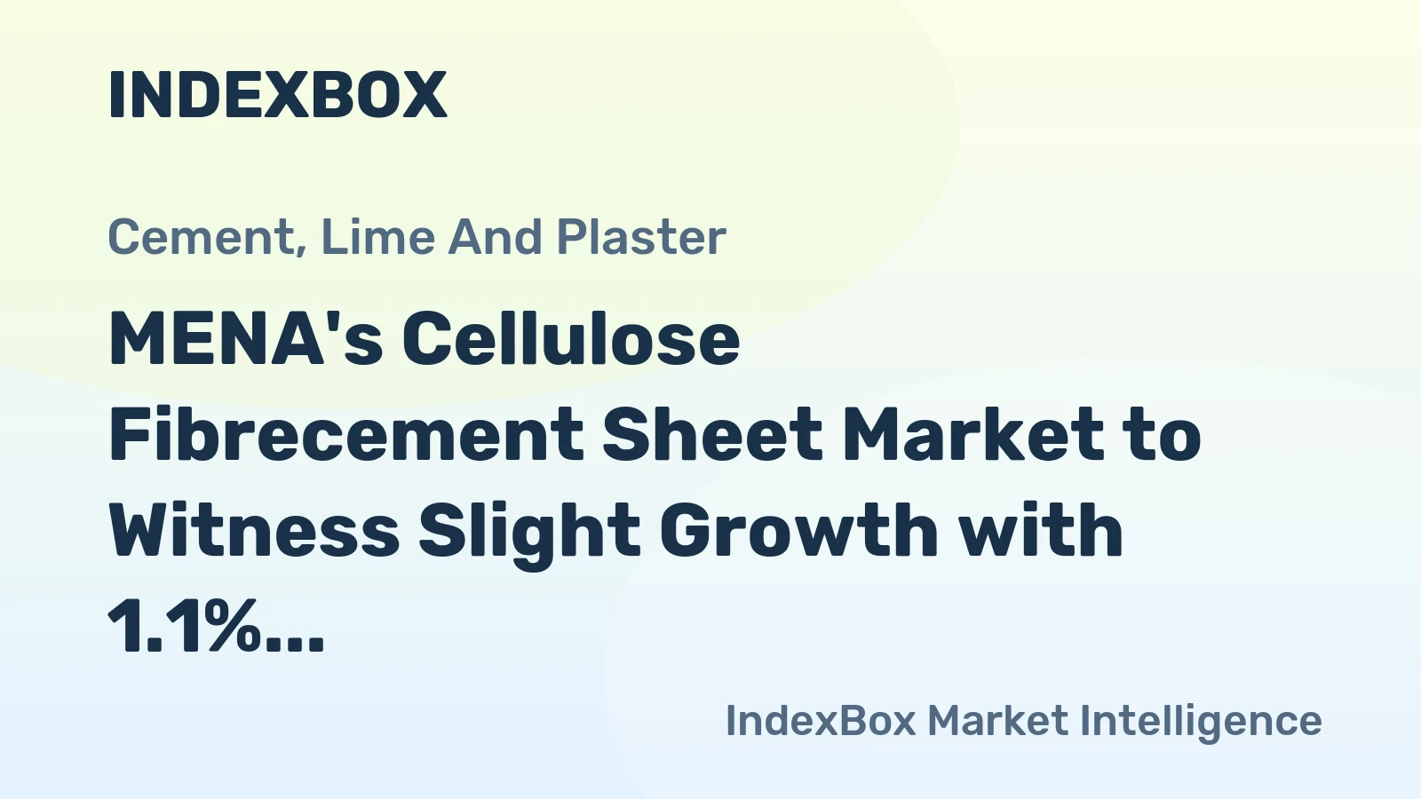 MENA's Cellulose Fibrecement Sheet Market to Witness Slight Growth with 1.1% CAGR, Reaching $488M by 2035