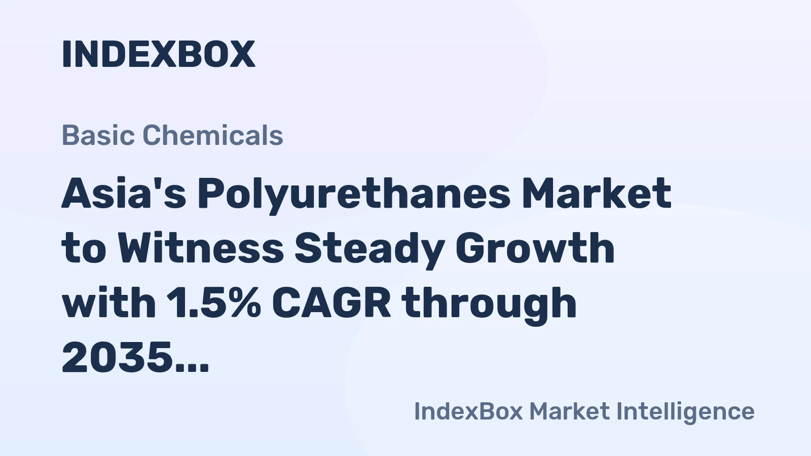 Asia's Polyurethanes Market to Witness Steady Growth with 1.5% CAGR through 2035, Reaching 4.8M Tons