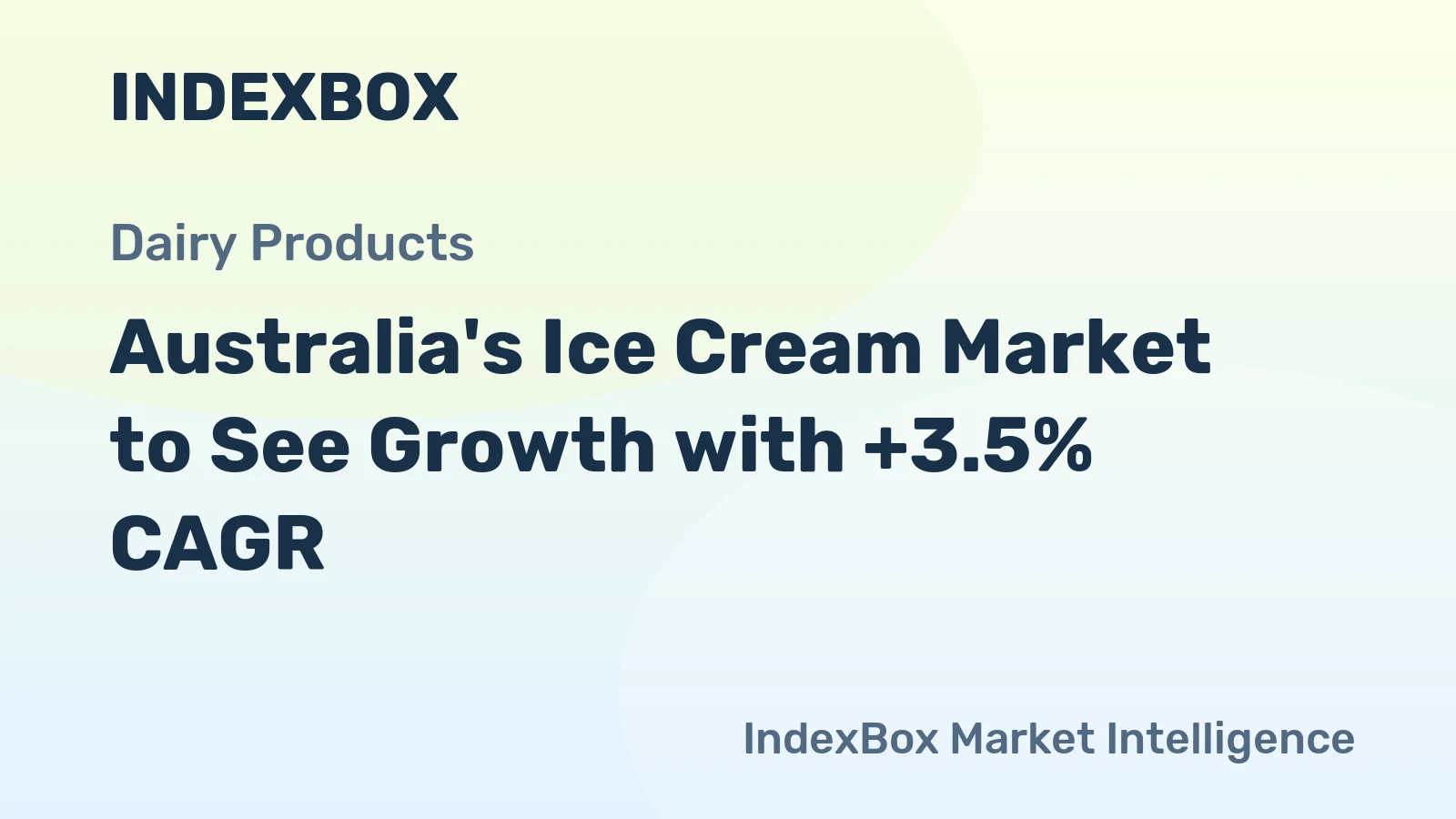Australia's Ice Cream Market to See Growth with +3.5% CAGR