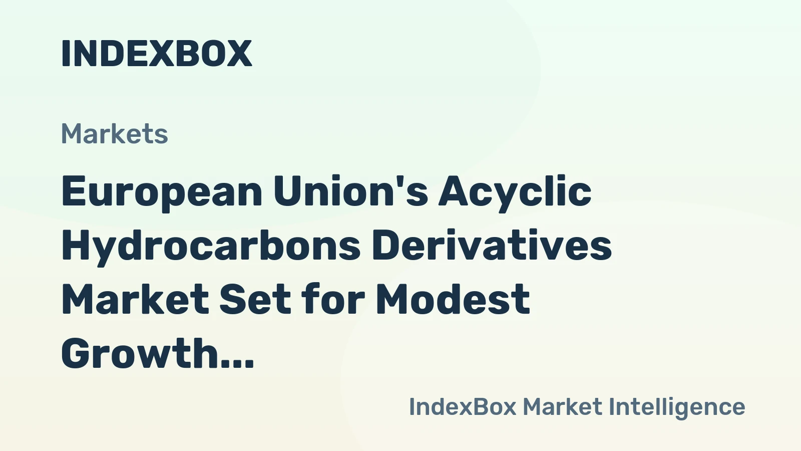 European Union's Acyclic Hydrocarbons Derivatives Market Set for Modest Growth with a 1.2% CAGR in Value