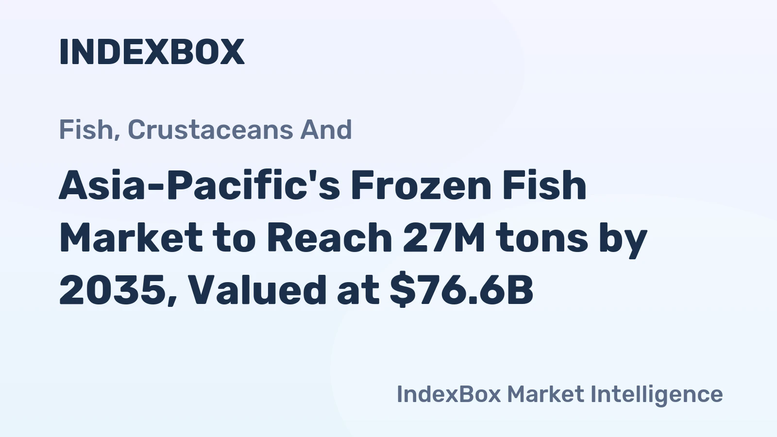 Asia-Pacific's Frozen Fish Market to Reach 27M tons by 2035, Valued at $76.6B