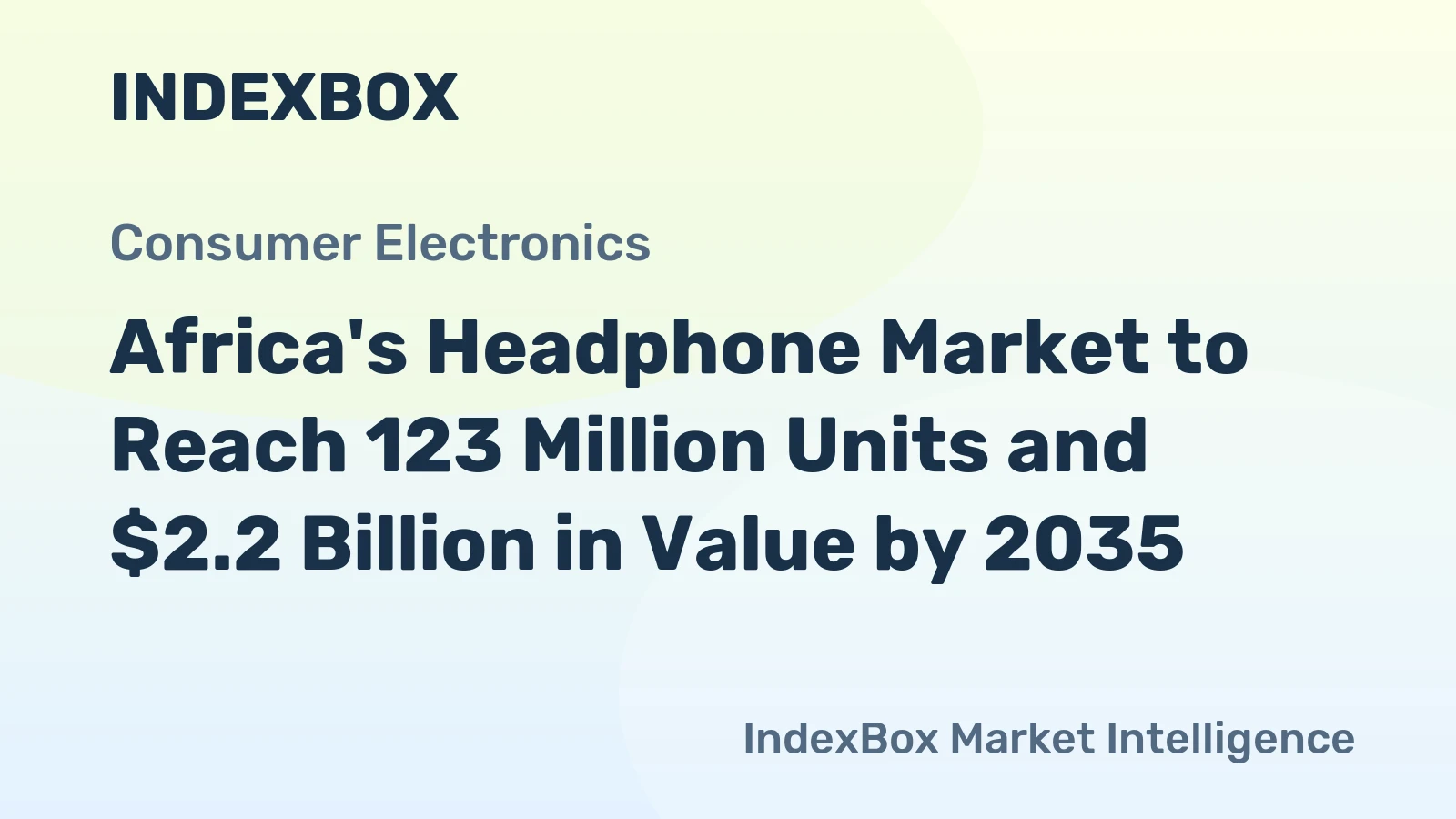 Africa's Headphone Market to Reach 123 Million Units and $2.2 Billion in Value by 2035