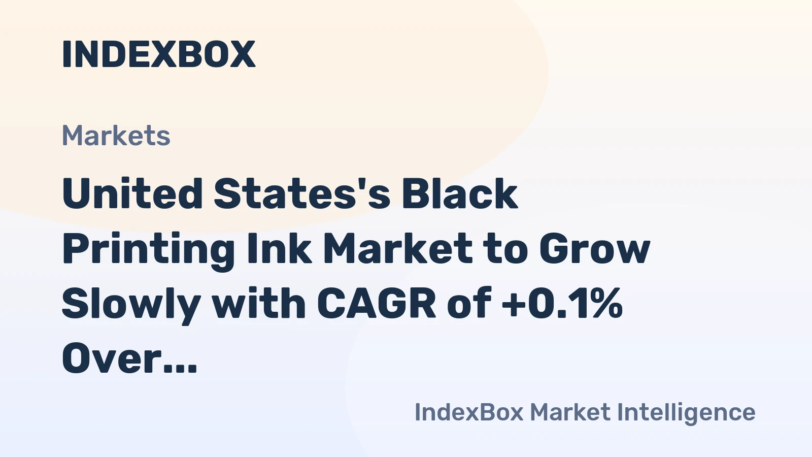 United States's Black Printing Ink Market to Grow Slowly with CAGR of +0.1% Over Next Decade