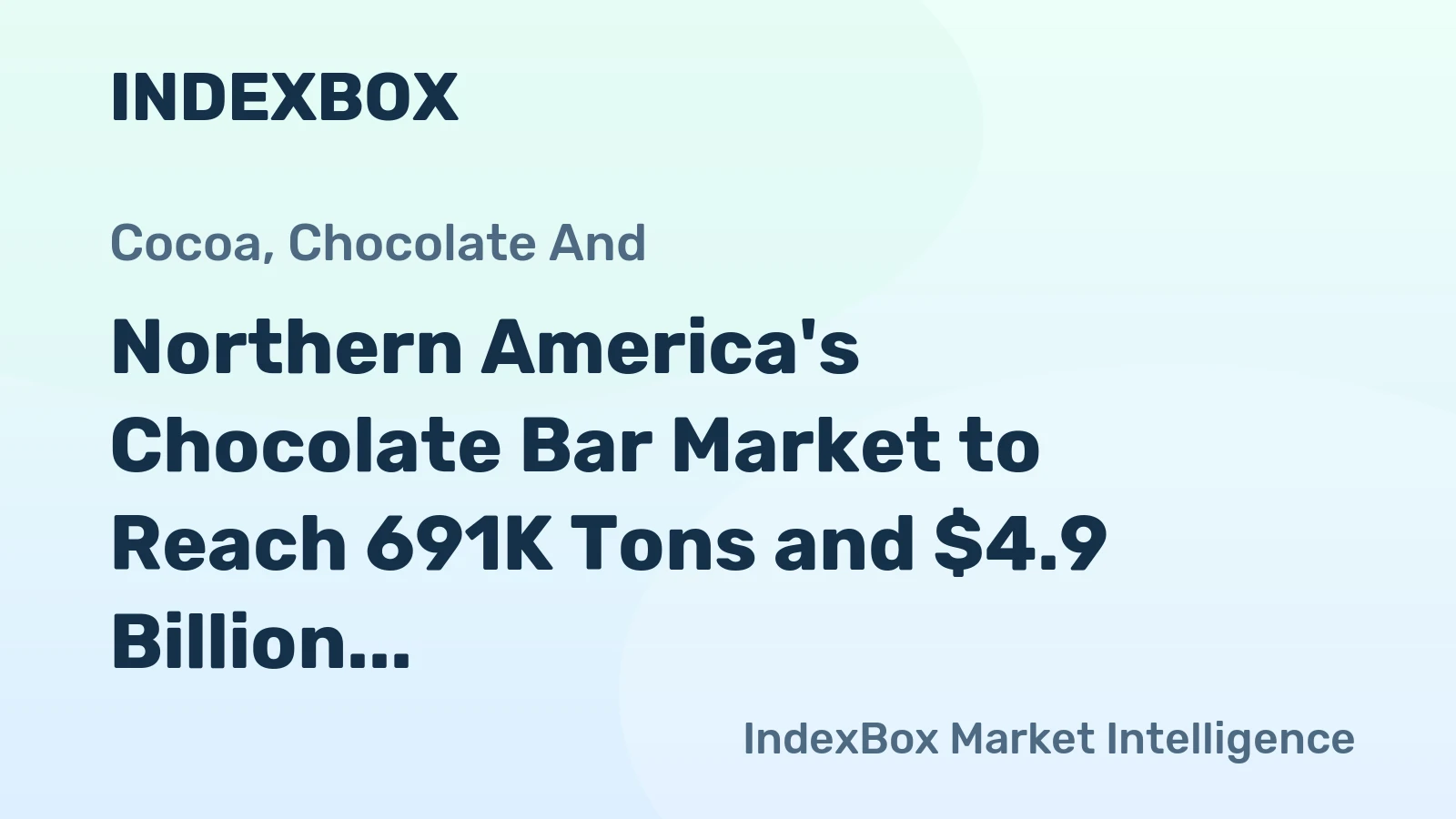 Northern America's Chocolate Bar Market to Reach 691K Tons and $4.9 Billion
