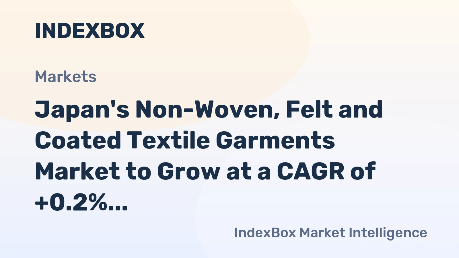 Japan's Non-Woven, Felt and Coated Textile Garments Market to Grow at a CAGR of +0.2% from 2024 to 2035
